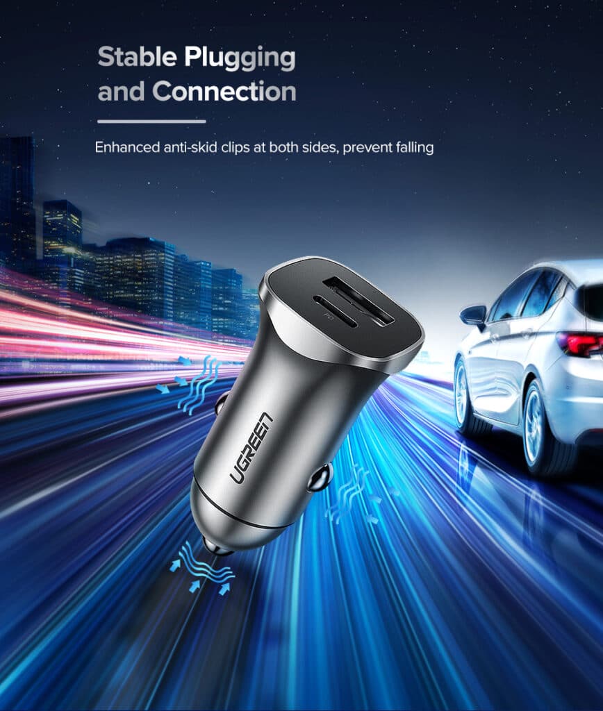 Ugreen Billader USB-C PD 30W & USB-A QC 3.0 - Dobbel Hurtiglading for ...